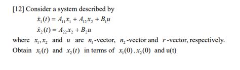 Solved 12 Consider A System Described By Chegg Com