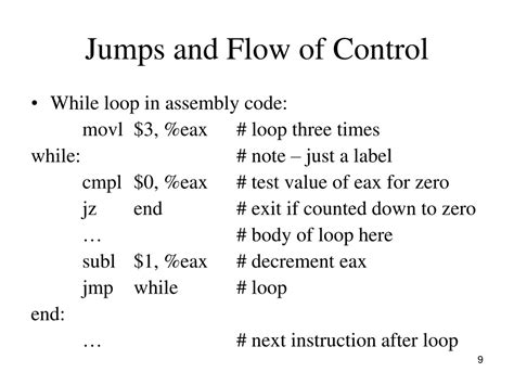 Ppt Assembly Language Programming Iii Condition Codes And Jump