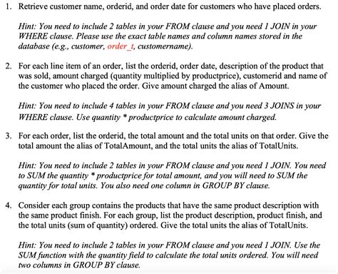Solved 1 Retrieve Customer Name Orderid And Order Date
