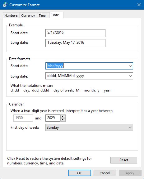 Changing Time And Date Display Settings MSOutlook Info