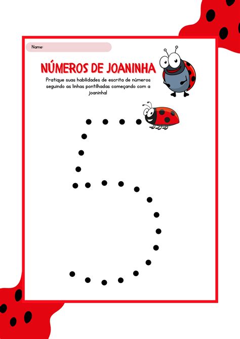 Números Pontilhados Para Imprimir Cantinho Do Eva