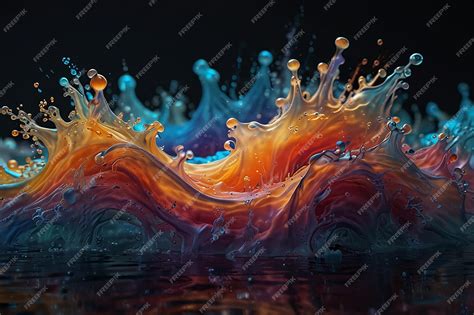 Premium Photo Liquid Diffusion Animation Digital Rendering