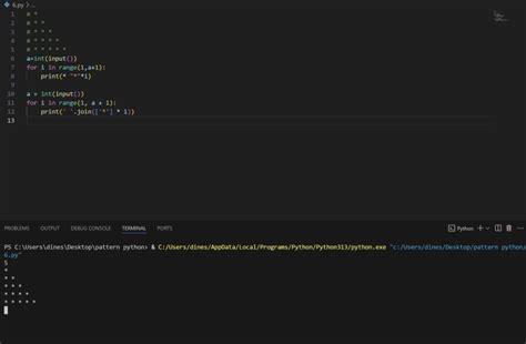 Python 30daysofcode 10000coders Patternprinting Codenewbie