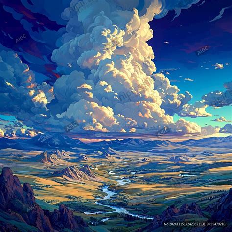 Ai创作图青藏高原插画 风景原画 插画风景画 插画高原 荒野黄昏插画 插画景观 动漫场景设计 风景画插画 插画风景 风景厚涂 大场景风景 新疆草原插画 西北地区插画 动画场景海报 西部地区插画
