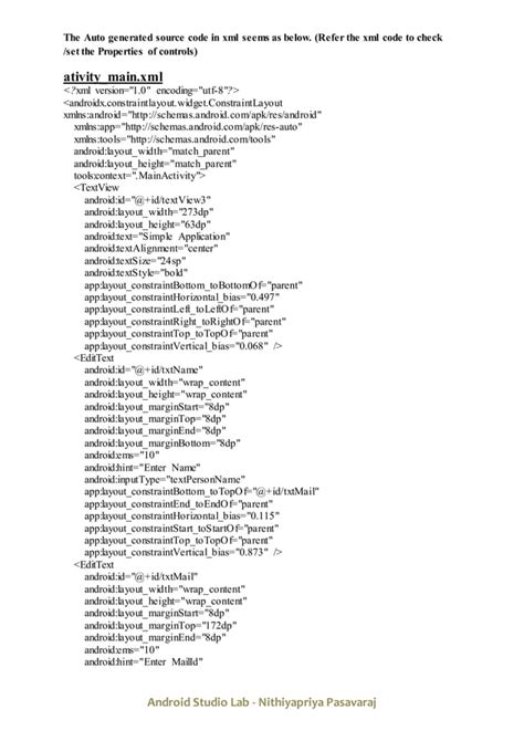 creation of simple application using step by step pdf
