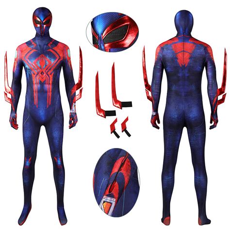 Spider Man Across The Spider Verse Spider Man 2099 Cosplay Costume Jum