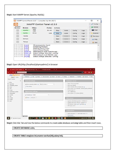 Php Mysql Connect Programms Pdf My Sql Databases