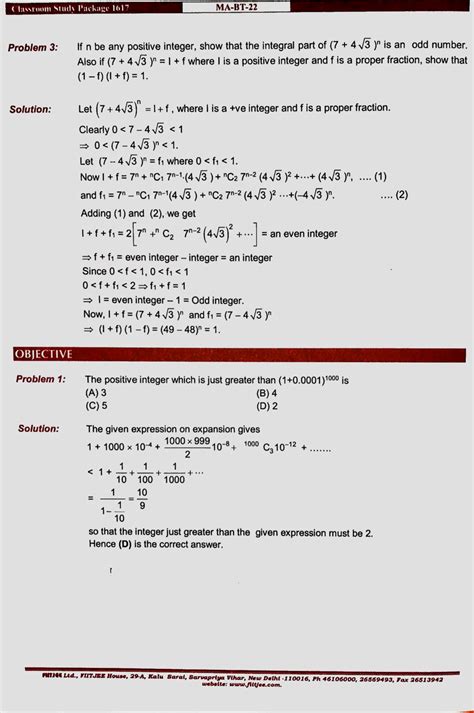 SOLUTION Binomial Theorem Part Studypool