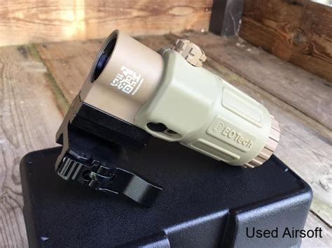 Airsoft Replica Eotec G33 3x Magnifier W Flip To Side Mount Fde