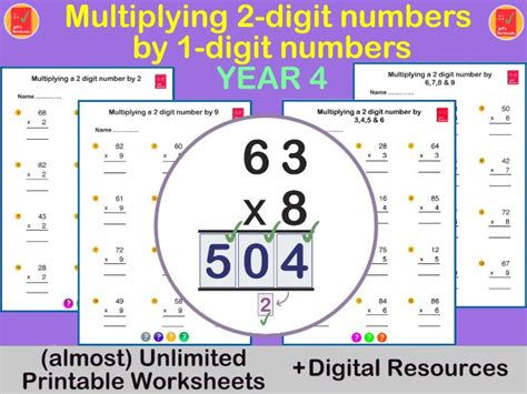 Multiply 2 Digit And 3 Digit Numbers By 1 Digit Formal Method Ks2 Year 4 Bundle Teaching Resources