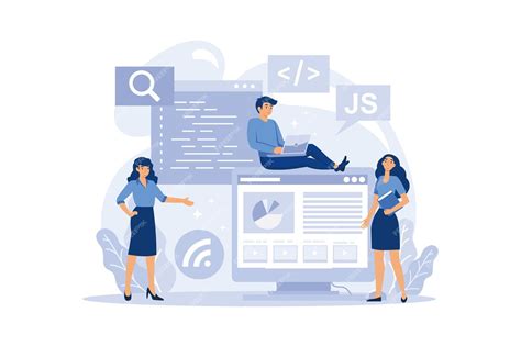 Premium Vector Programming Concept Idea Of Working On The Computer