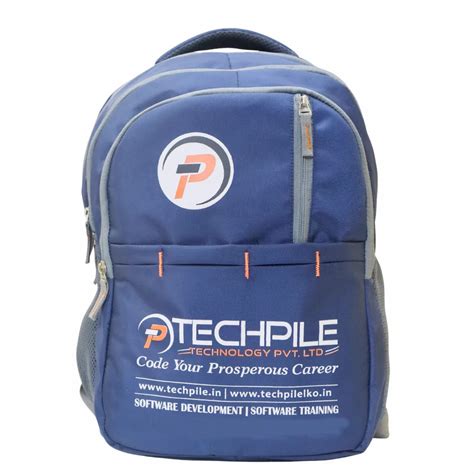 Polyester Blue Colour School Bag Printed School Bags Coaching Class