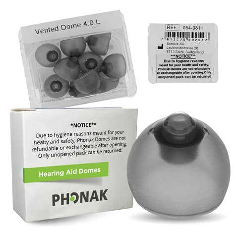 Phonak Vented 40 Dome Large 043 Inch11mm 10 Domes
