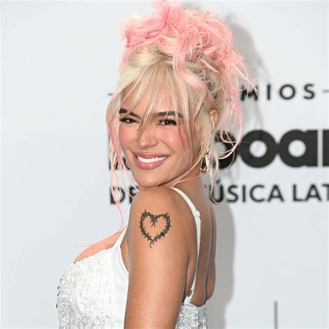Karol G Bichota Heart Tattoo Karol G 8 Ball Tattoo Latin Music Awards