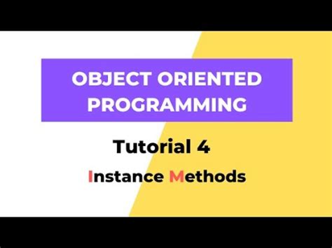 Instance Methods Python Oops Tutorial Youtube