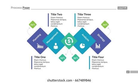 Process Diagram Slide Template Stock Vector Royalty Free Shutterstock