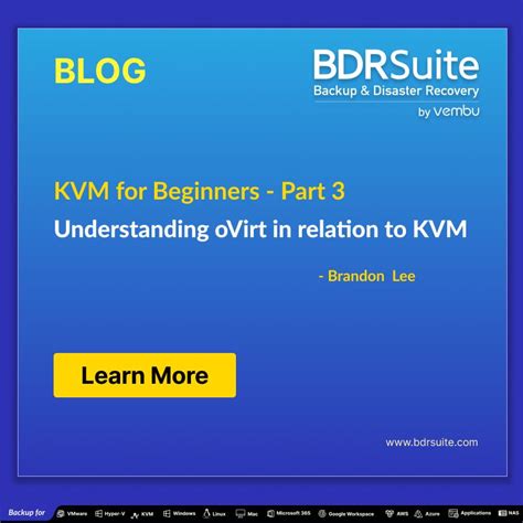 Vembu Technologies On Linkedin Virtualization Ovirt Kvm