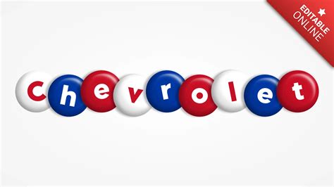 Chevrolet Logo With Circles In Russian Colors Text Effect Generator