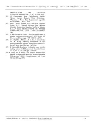 Implementation Of Lru Algorithm For Location Update In Wireless M M Communication PDF