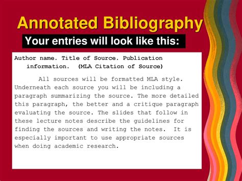 Annotated Bibliography Guidelines Ppt Download