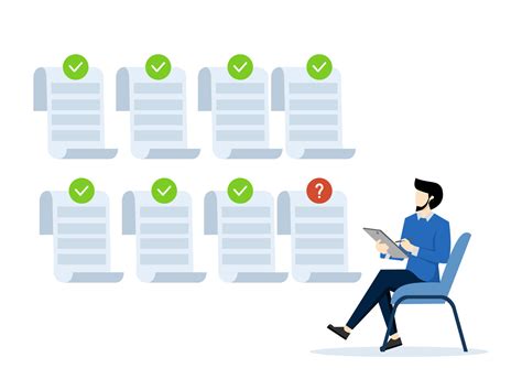 Businessman Checking Documents Project Tracking Or Goal Tracker