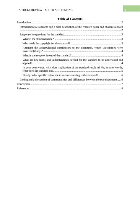 itech7409 software testing standards article review report
