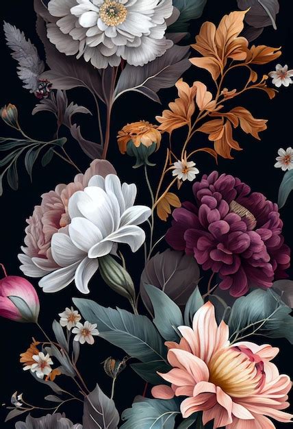 Premium Photo Seamless Repeating Pattern Of Flower