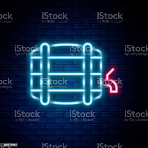 벽돌 벽 배경에 고립 된 스톱콕 아이콘랙에 빛나는 네온 라인 나무 배럴 다채로운 개요 개념 벡터 0명에 대한 스톡 벡터 아트 및 기타 이미지 Istock