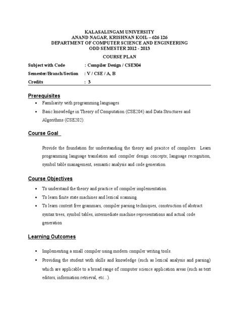 Cse 304 Compiler Design Pdf Parsing Compiler