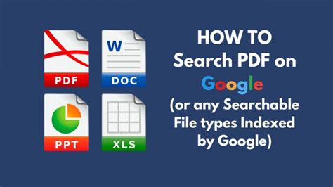 How To Search PDF On Google Or Any Searchable File Types Indexed By Google