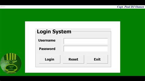 How To Create A Login System In Excel Youtube