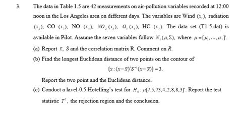 solved the data in table 1 5 are 42 measurements on
