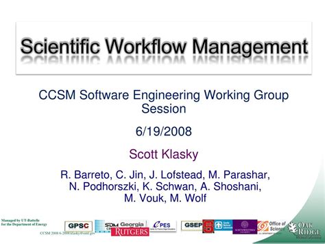 Ppt Scientific Workflow Management Powerpoint Presentation Free