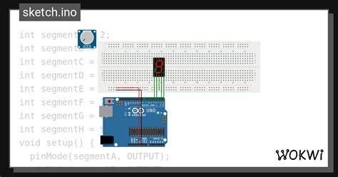 Seven Segment Display Potentiometer Wokwi Esp32 Stm32 Arduino Simulator
