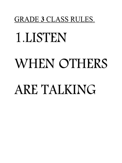 Grade 3 Class Rules Pdf Grade 3 Class Rules Pdf