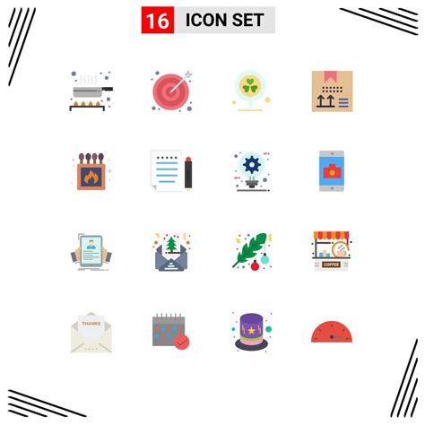 16 Thematic Vector Flat Colors And Editable Symbols Of Fire Programing Location Development