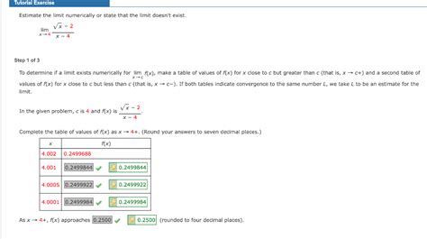 solved estimate the limit numerically or state that the