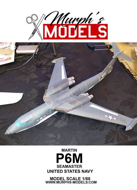 1 88 Martin P6m Seamaster Us Navy Paper Model Ecardmodels