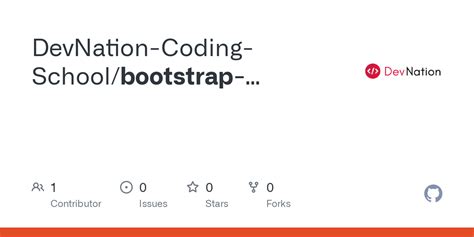 GitHub DevNation Coding School Bootstrap Challenge