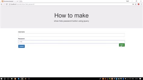 How To Create A Show And Hide Password Button Using Jquery Kayal