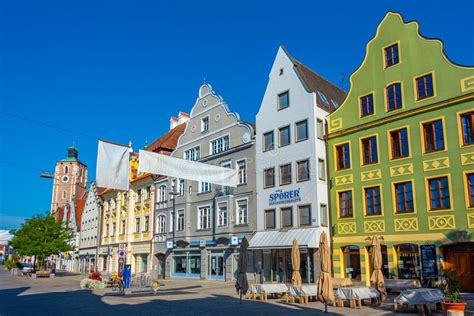 Ingolstadt Germany August 14 2022 View Of A Commercial Stree