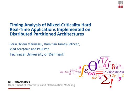 Timing Analysis Of Mixed Criticality Hard Real Time Applications Implemented On Distributed