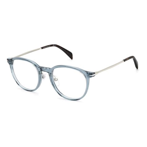 David Beckham DB 1074 G B88 Blue Silver Eyeglasses Man
