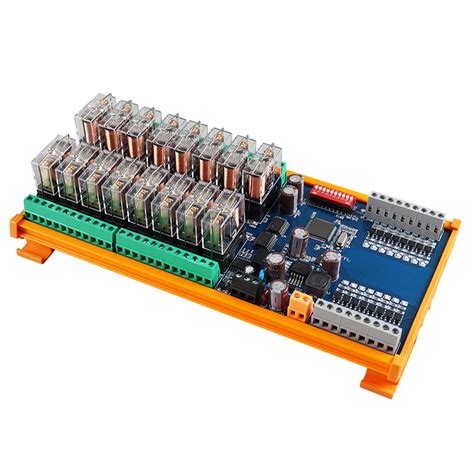16 Channel RS485 Communication Input And Output Relay Module DC12V 24V Modbus RTU For Industrial