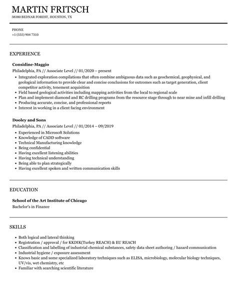 Associate Level Resume Samples Velvet Jobs