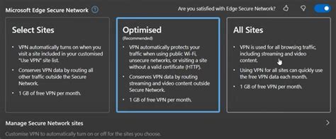 Edge Secure Network Microsoft Edge Amplifies Integrated VPN Capability DebugBar