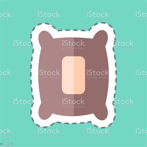 스티커 라인 컷 제품 가방 정원 기호에 적합합니다 편집 가능한 간단한 디자인 디자인 템플릿 벡터 간단한 기호 그림 3차원 형태에