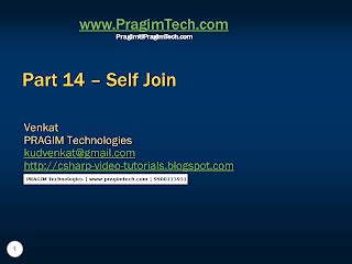 Sql Server Net And C Video Tutorial Part 14 Self Join