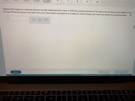 Solved Suppose That Scores On A Particular Test Are Normally