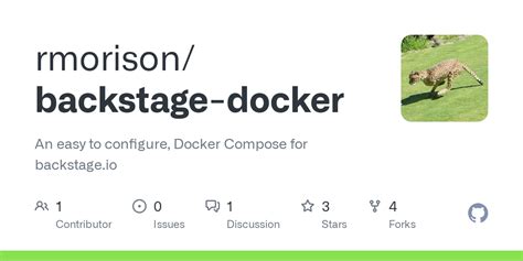 github rmorison backstage docker an easy to configure docker
